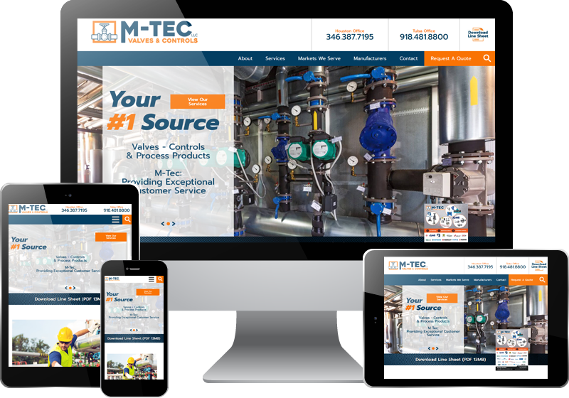 Tulsa Web Design and Development for M-Tech Valves & Controls