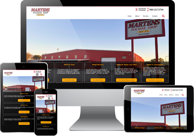 Tulsa Web Design and Development for Martens Machine Shop